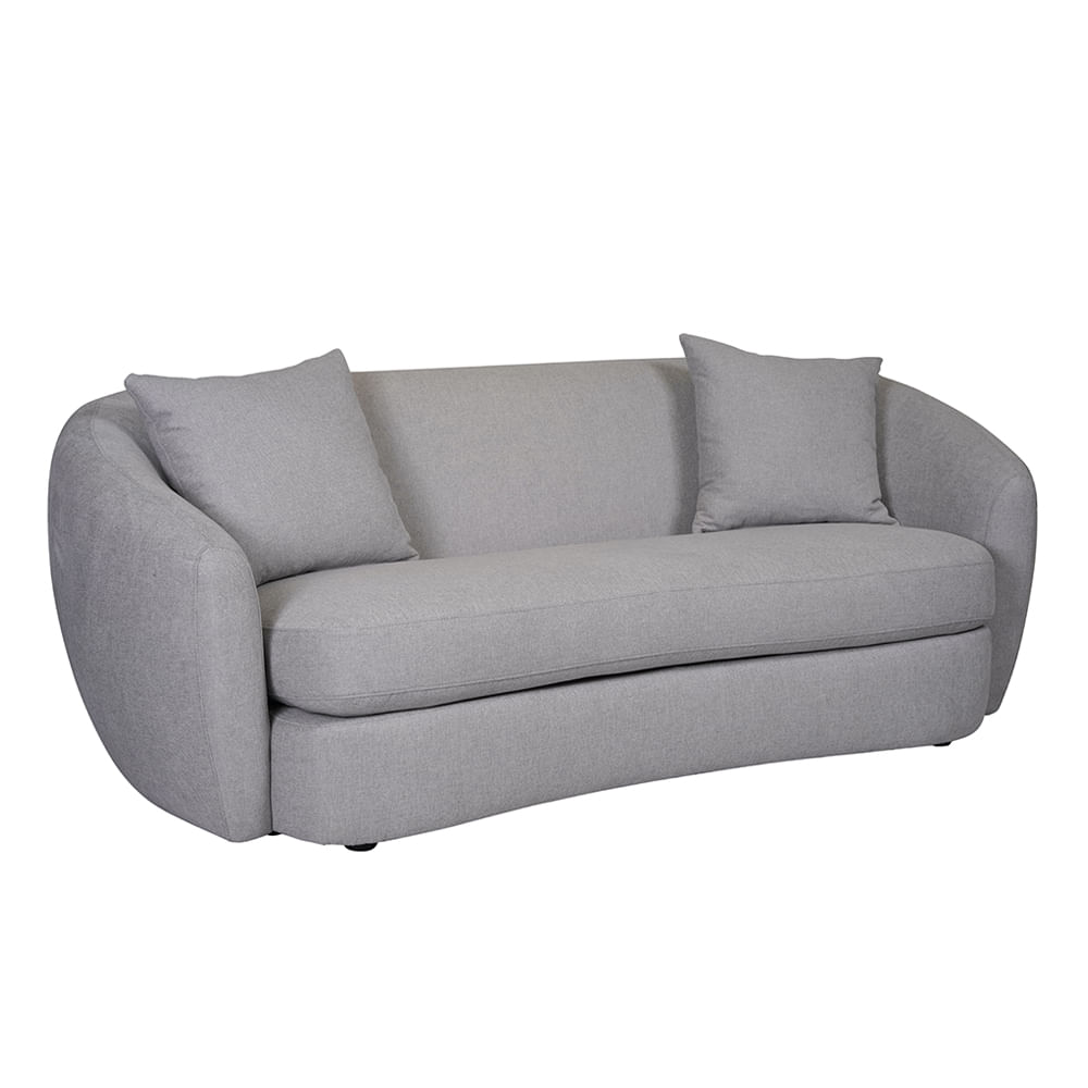 Sofá 3P Finn | Gris Claro - Tempo Desing - Tempo Design